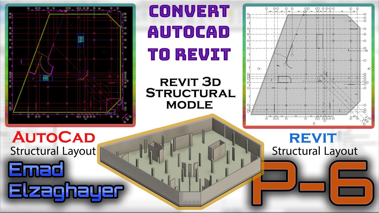 Convert Structural 2D AutoCAD to 3D Revit Modeling (Part 6) Grids and ...