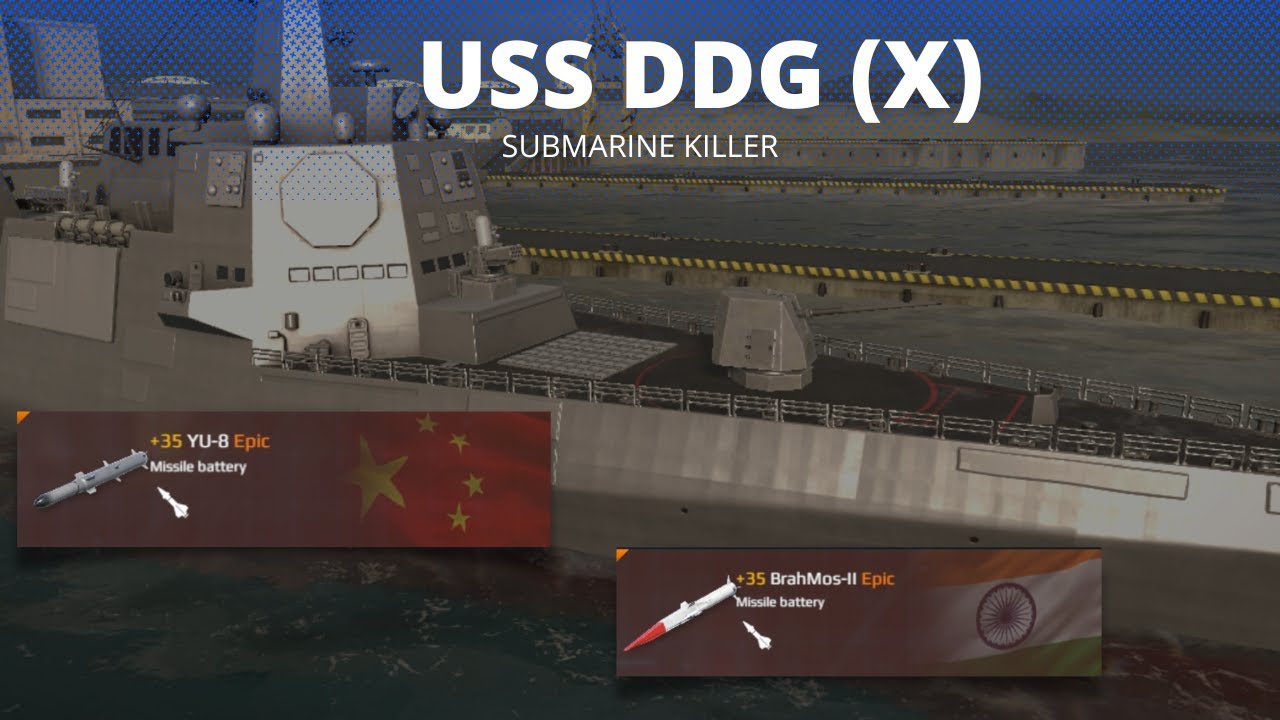 Modern Warships USS DDGX armed with YU 8 & BrahMos II combo - YouTube