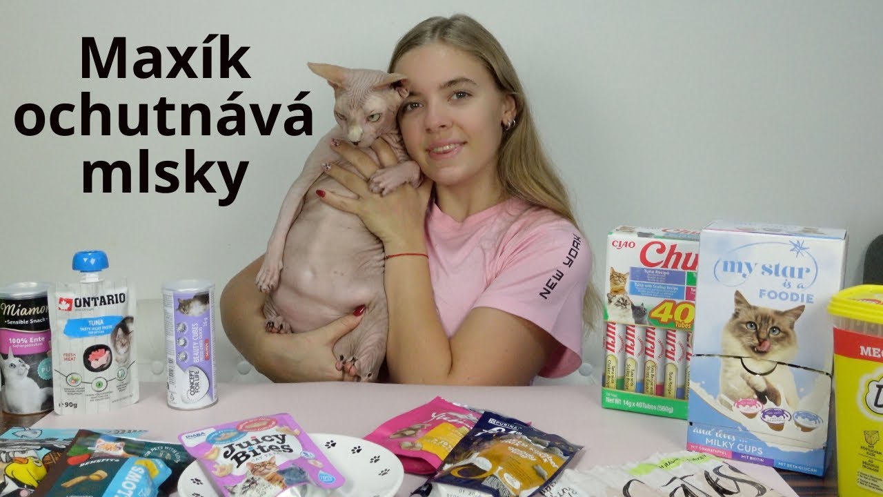 Maxík ochutnává kočičí mlsky /LEA - YouTube