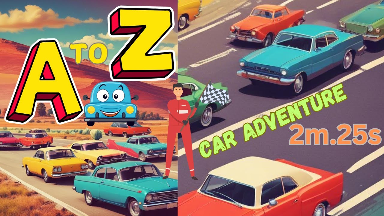 ABC Car Adventure! A for Ambulance to Z for Zamboni 🚜 | Fun Alphabet ...