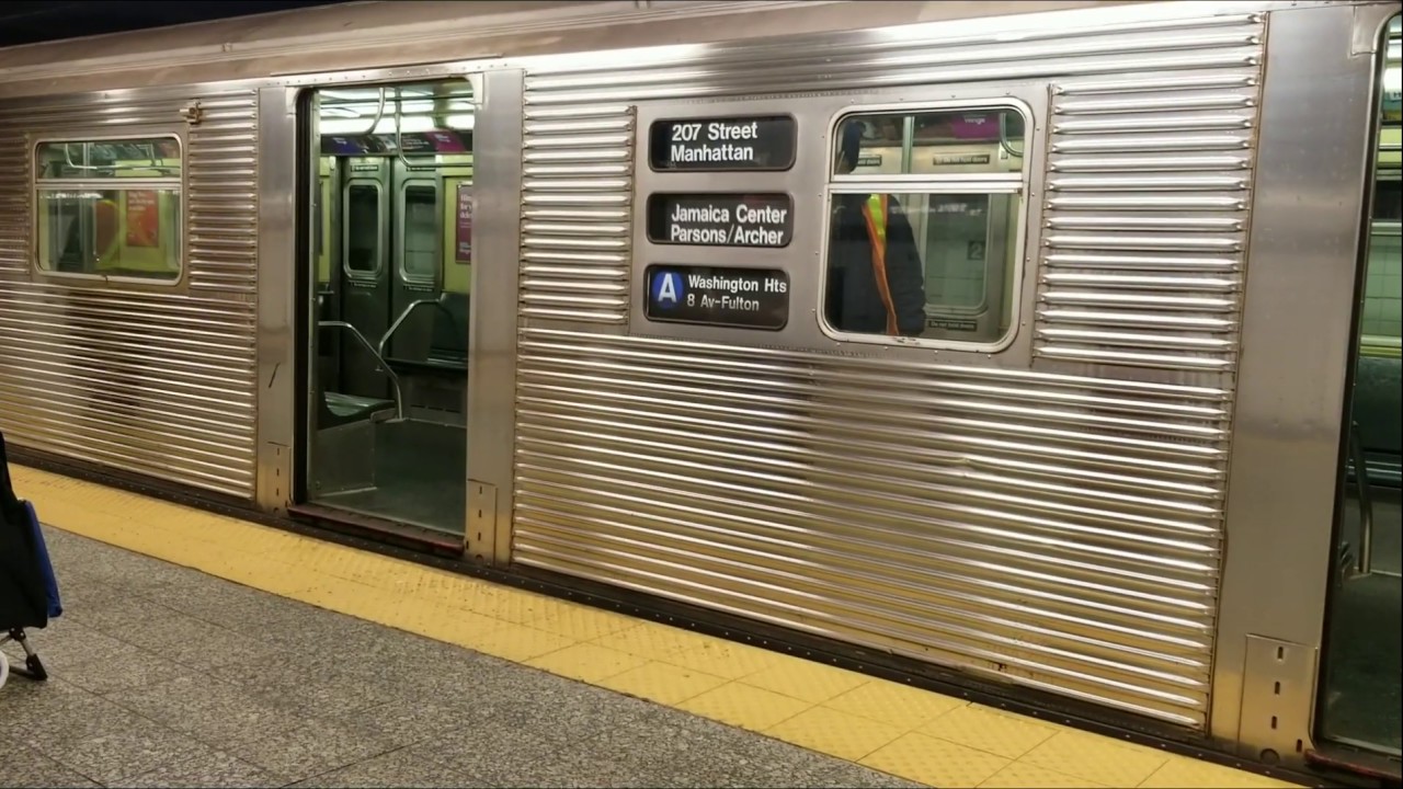 MTA: R32 A train at Inwood 207 St/ 42 St PABT - YouTube