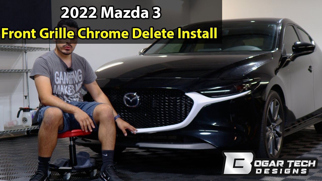 Mazda 3 2019-2025 Front Grille Chrome Delete Install - YouTube