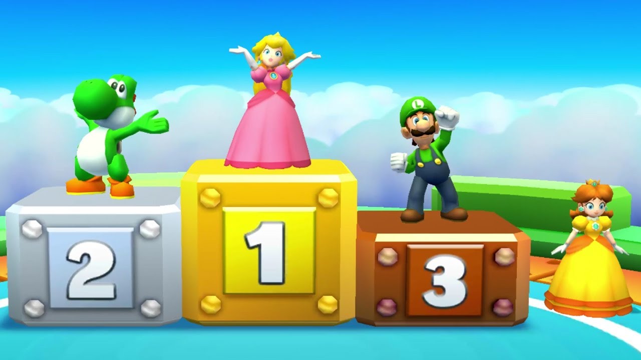 Mario Party Star Rush - MiniGame - Peach vs Luigi vs Daisy vs Yoshi ...