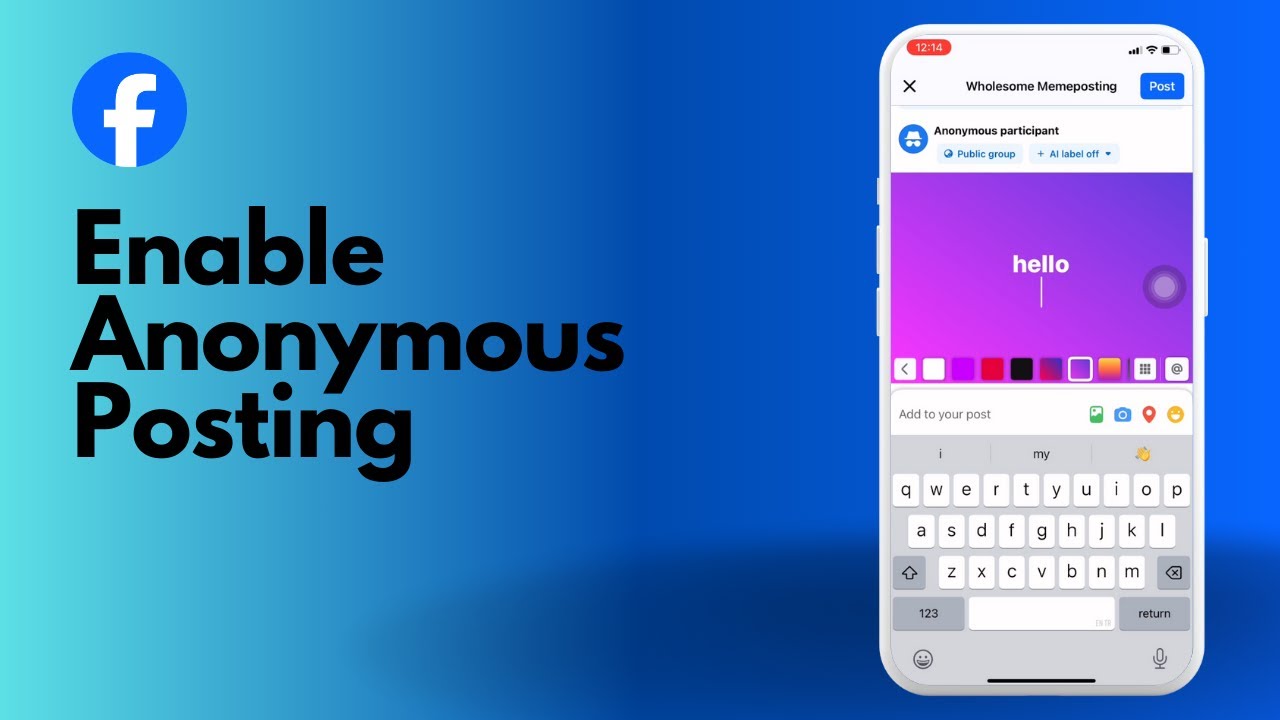 How To Enable ANONYMOUS Posting on Facebook | Turn On ANONYMOUS Posting ...