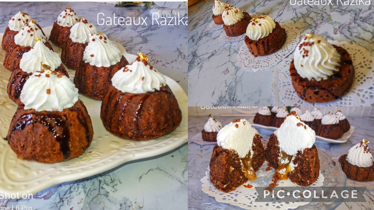 شاف رزيقة ميني كيك فاخر بالشوكولا وبدون فرينة Mini Cake Gourmand Au Chocolat يوالم مناسباتكم 🍫