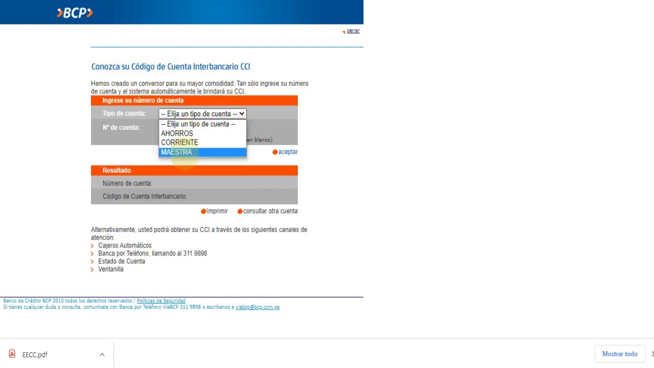 Consulta de CCI en BCP 2020 - YouTube