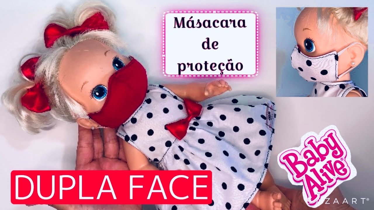 APRENDA A FAZER MÁSCARA DE PROTEÇÃO para BABY ALIVE - Diy - Risoleta ...