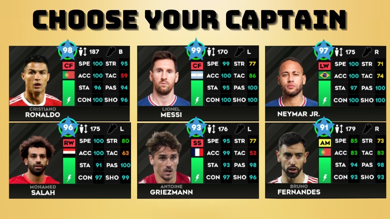 DLS 23!WHO CHOOSE YOUR CAPTAIN🔥💥FT.RONALDO,MESSI,NEYMARJR,SALAH#dls23 # ...