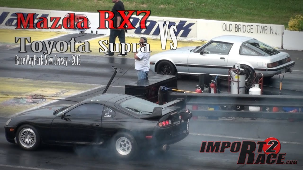 Supra vs RX7 drag race - YouTube