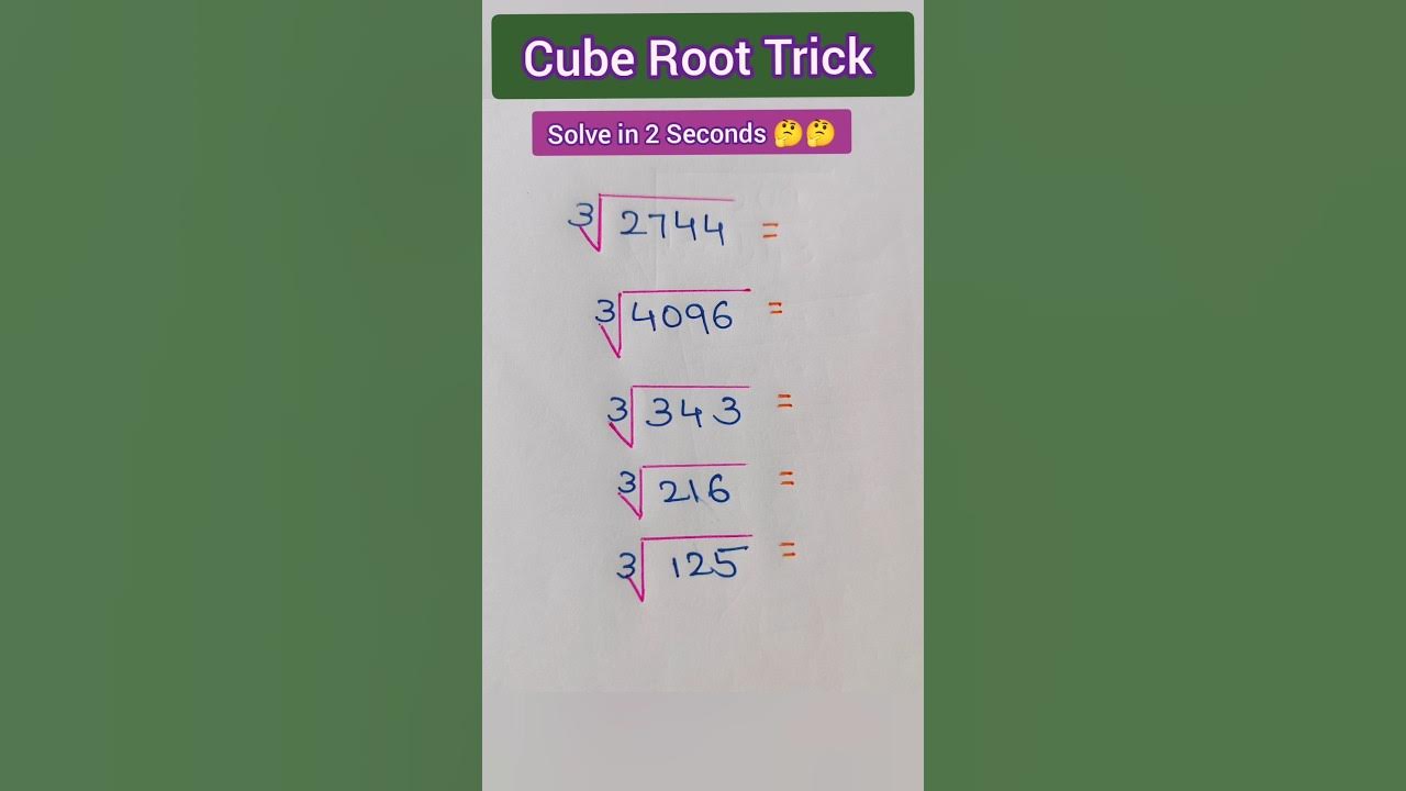 Cube Root Trick #shorts#maths#ytshorts#mathstricks##math#education#cuberootshortcuts#math# ...