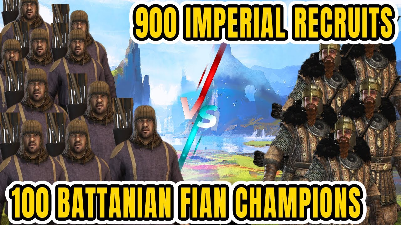 100 Battanian Fian Champions vs 900 Imperial Recruits - Mount and ...