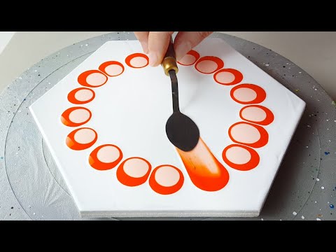 (730) New Style Orange Flower Painting | Easy Painting ideas for ...