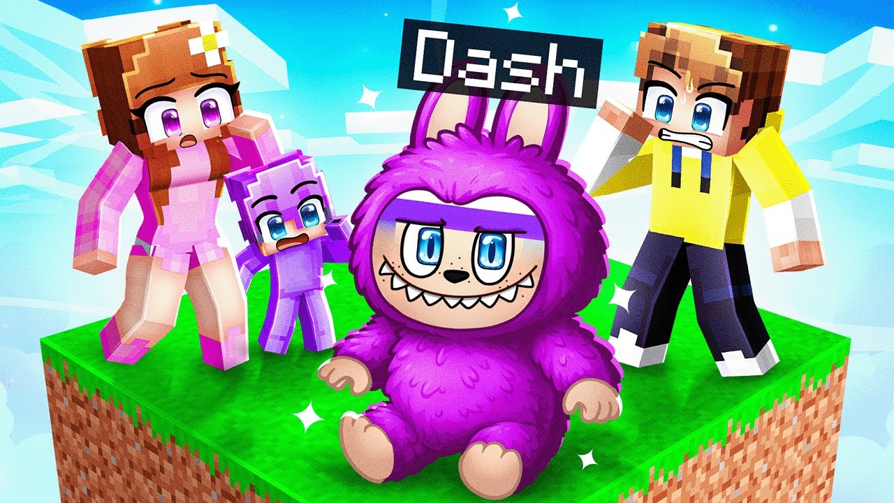 One Block But I'm a LABUBU in Minecraft! - YouTube