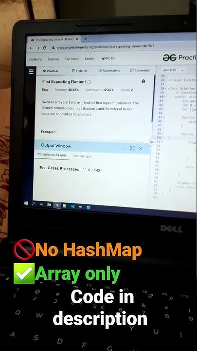 First Repeating Element Geeksforgeeks Programming Tpoint Youtube
