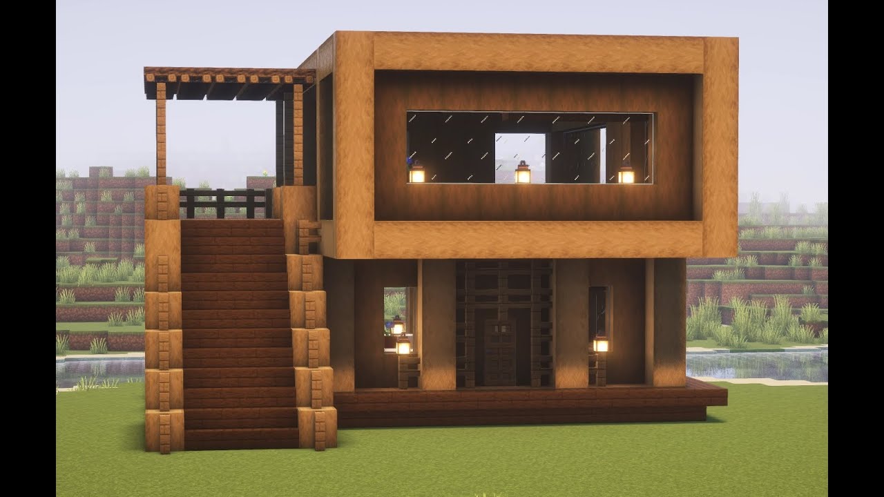 Minecraft: How to Build a Wooden House | Easy Survival House Tutorial ...