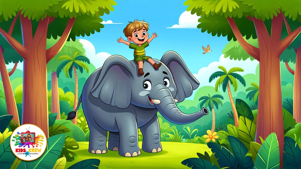 The Elephant Song | Baby Elephant, Big and Strong | Animal Songs for ...