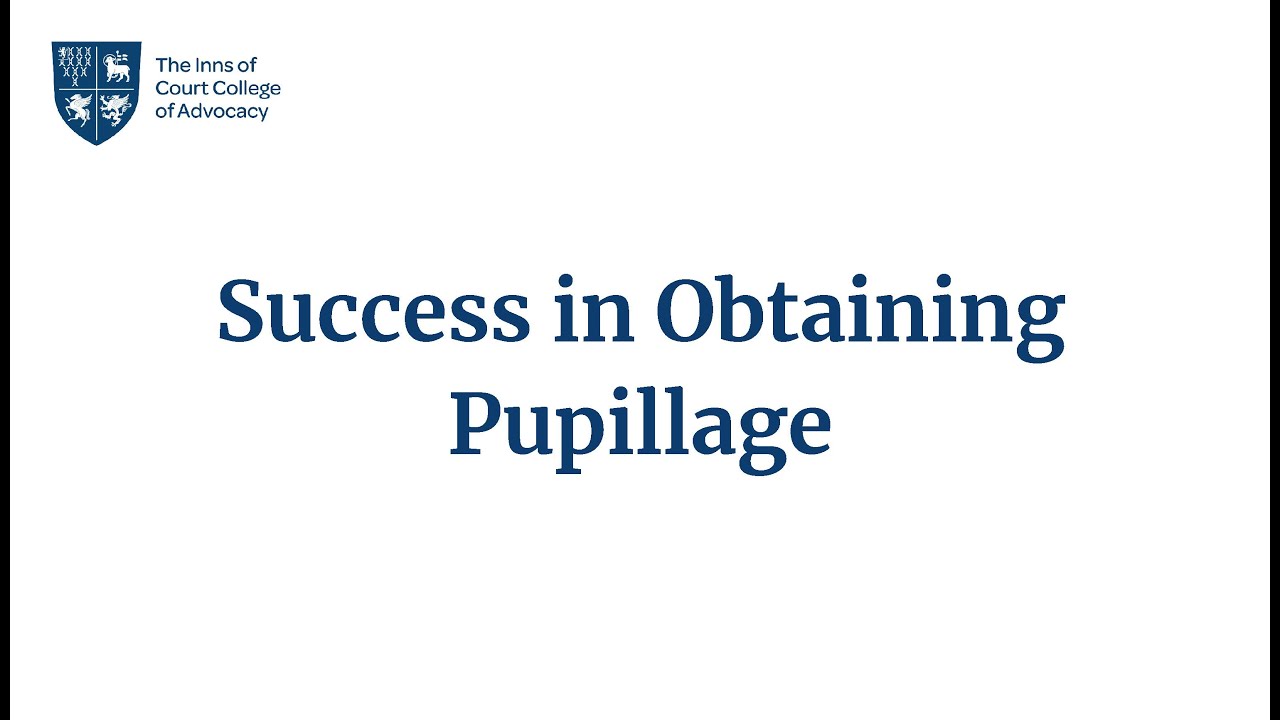 Success in Obtaining Pupillage - YouTube
