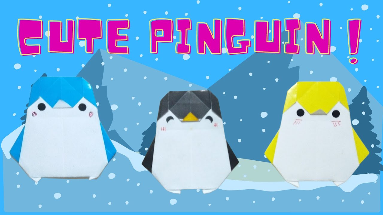 Origami Cute Pinguin (School Crafts Ideas) - YouTube