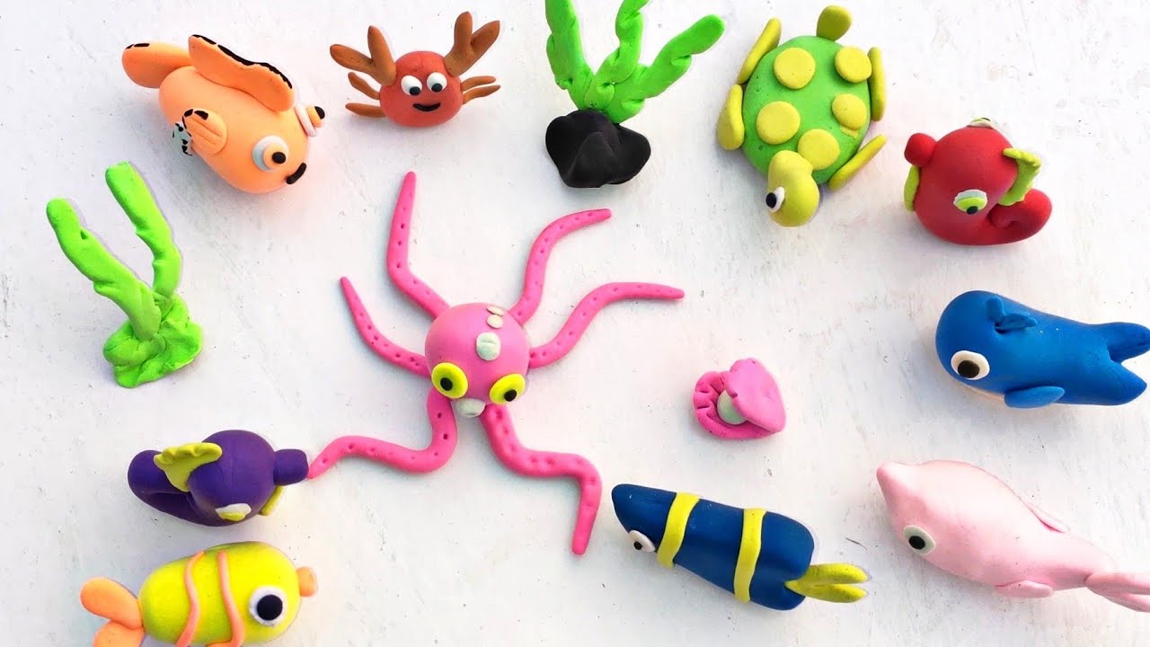 Amazing technic to make Sea animal with polymer clay | How to make ...
