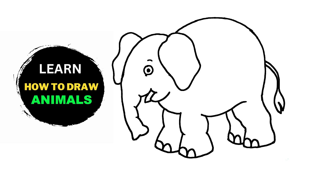 How To Draw Animals For Kids | Realistic Animal Drawing Tutorial For ...