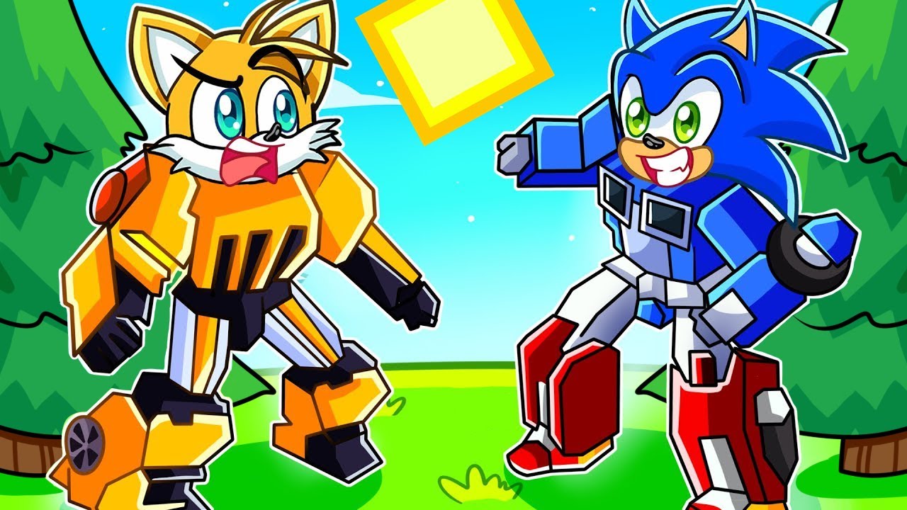 ¡SONIC Y TAILS SE CONVIERTEN en ROBOTS TRANSFORMERS en ROBLOX! - YouTube