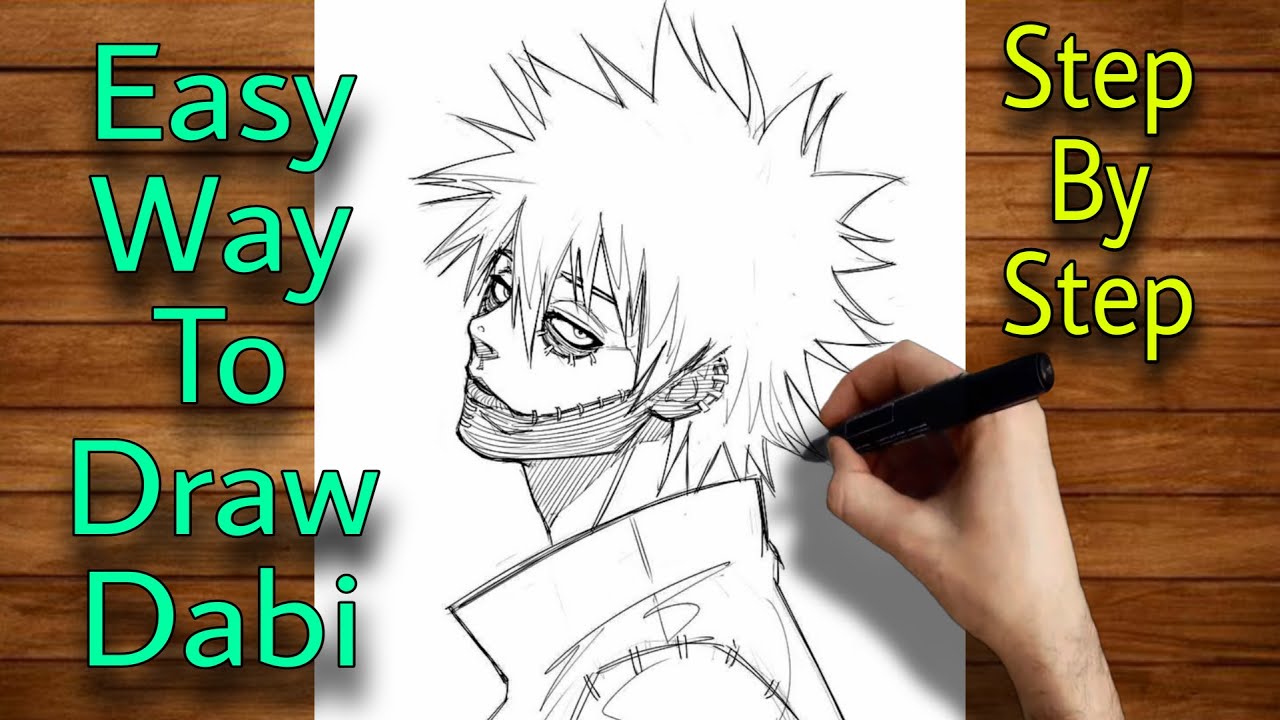 How To Draw Dabi From My Hero Academia | Step By Step | Easy - YouTube