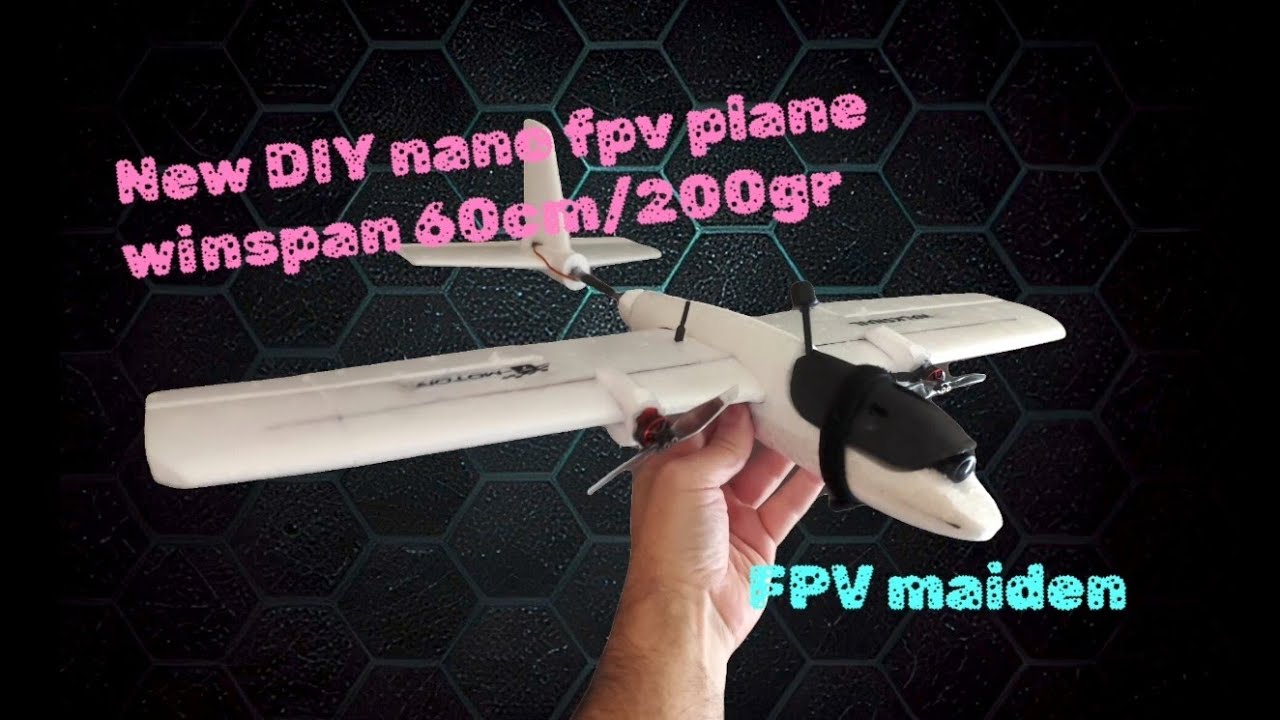 New DIY nano plane ( semi-symmetrical airfoil), winspan 60cm - YouTube