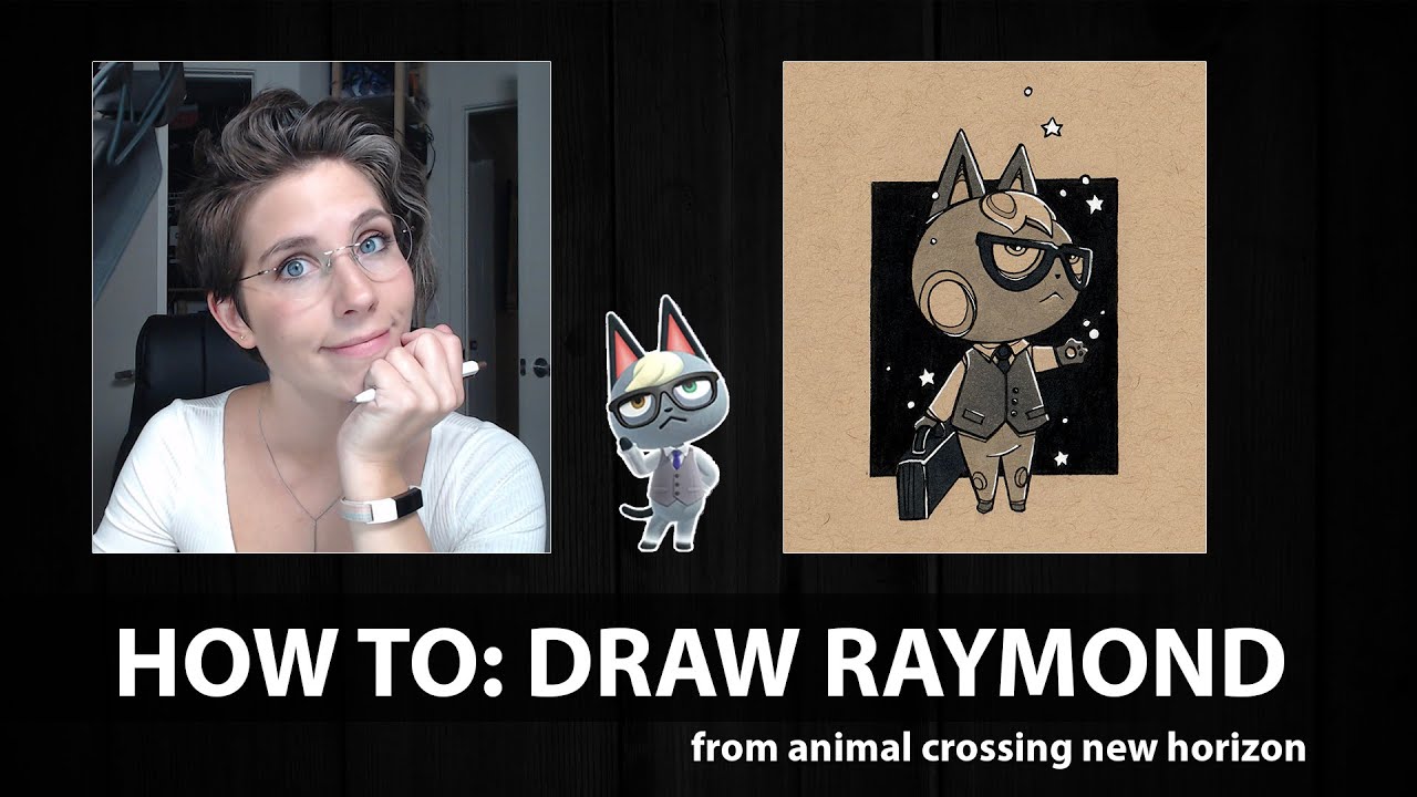 How To: Doodle Raymond from Animal Crossing (posed and front view ...