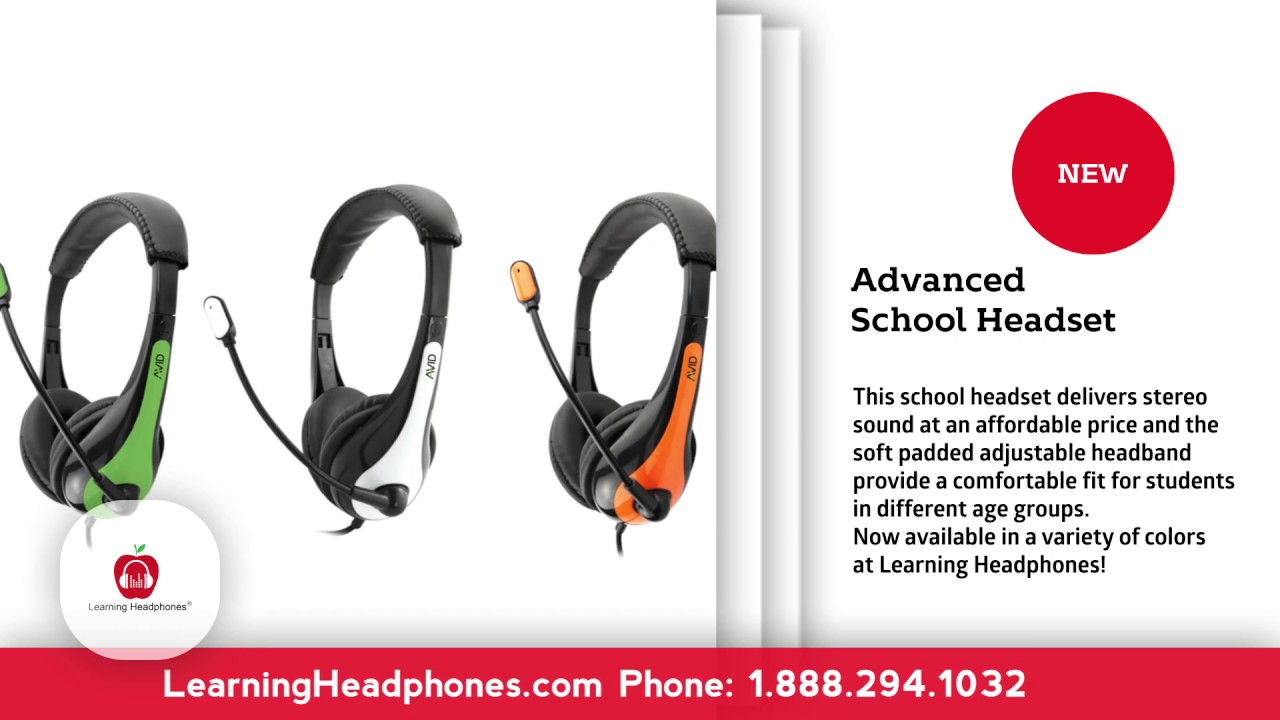 Advanced School Headset at Learning Headphones ® - YouTube