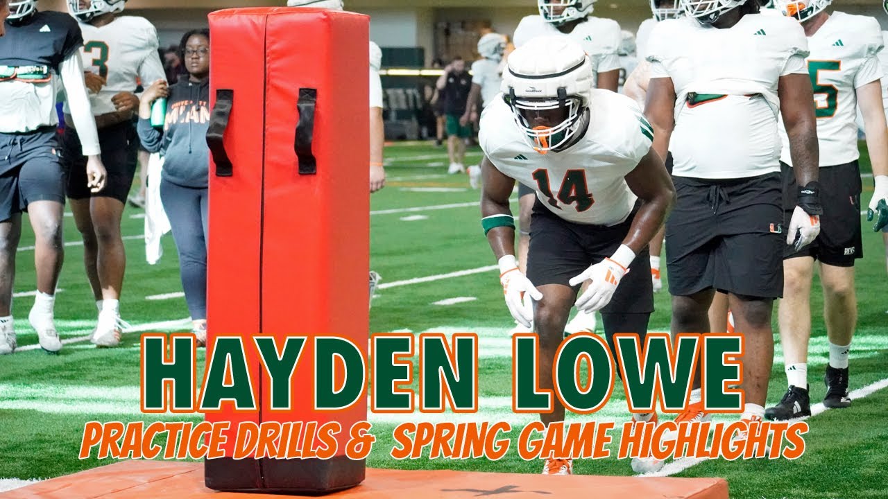 Freshman DE Hayden Lowe in Practice Drills & Spring Game + Comments ...