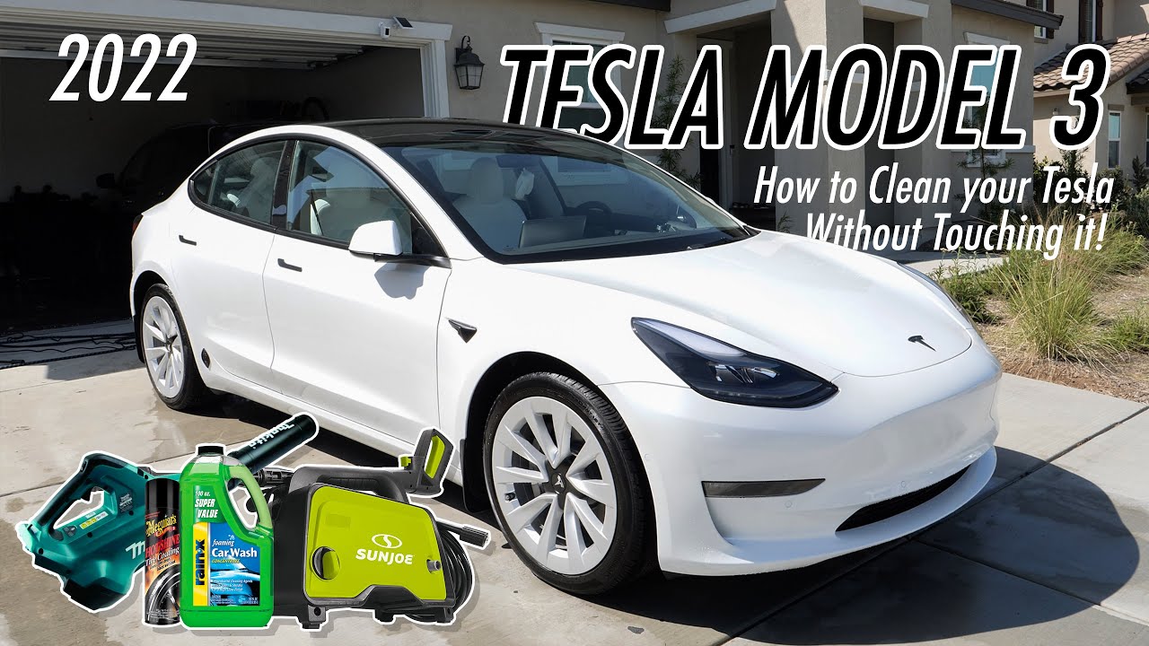 Best and Touchless way of cleaning your Tesla Model 3 - YouTube