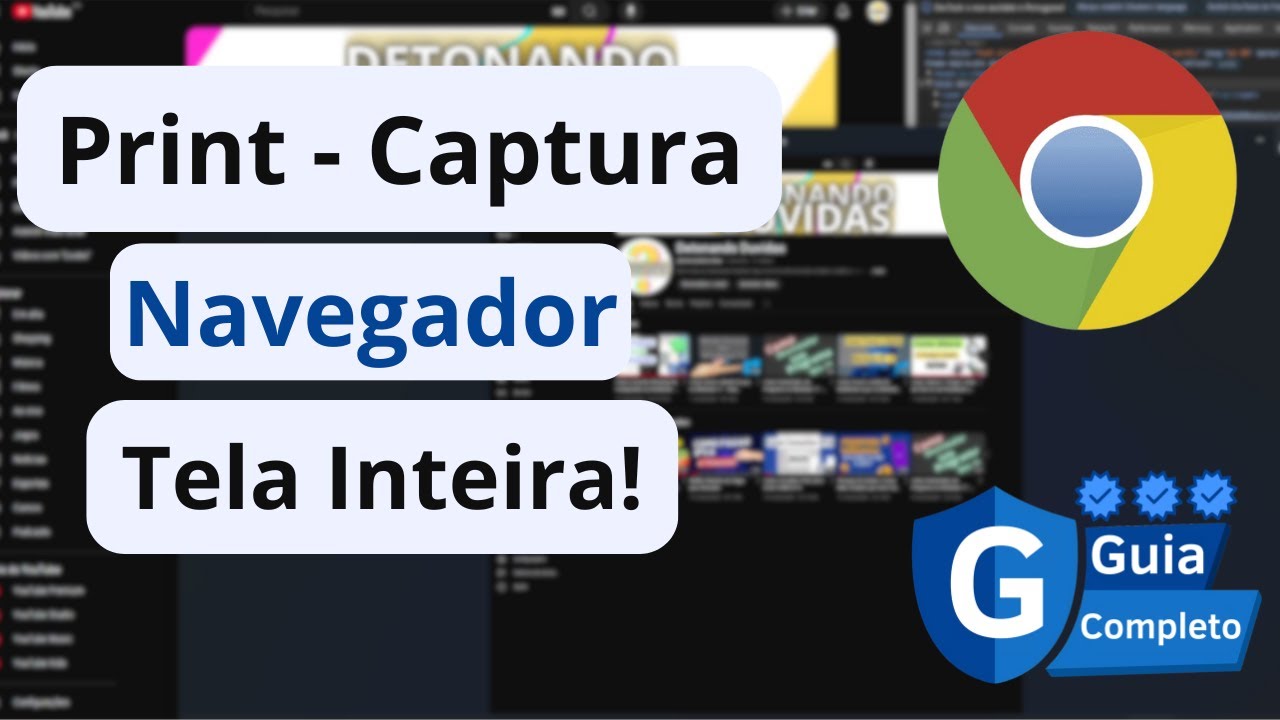 Como fazer Captura Print da tela Inteira da Página do Google Chrome ...