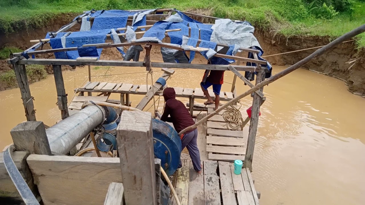 Kerja tambang emas 2 (Dompeng Lanting) Sungai - YouTube