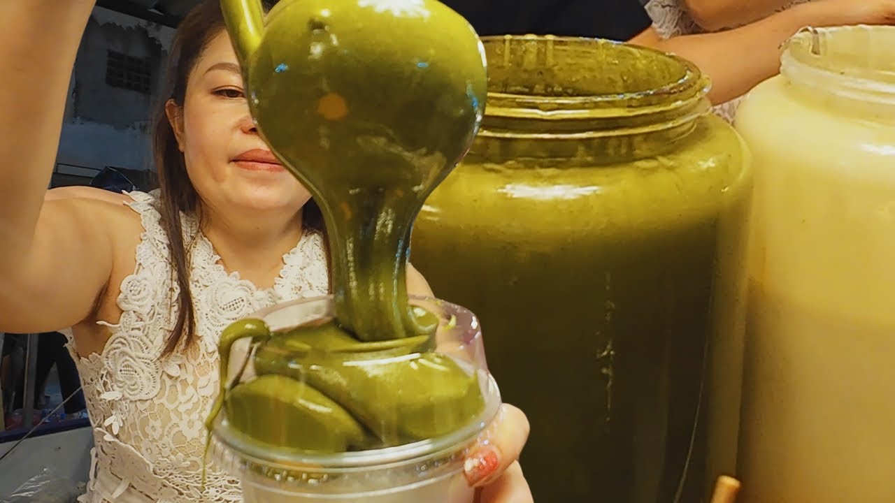 Sticky Milk Ice Drink! 🧊🥛 Lao Street Drink You Must Try - YouTube