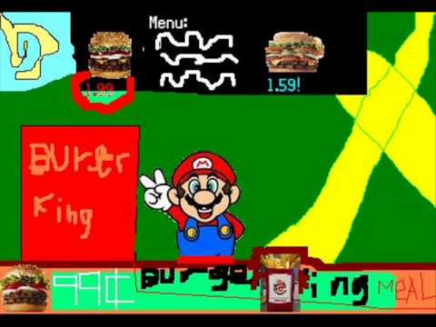 Super Mario Works at Burger King - YouTube