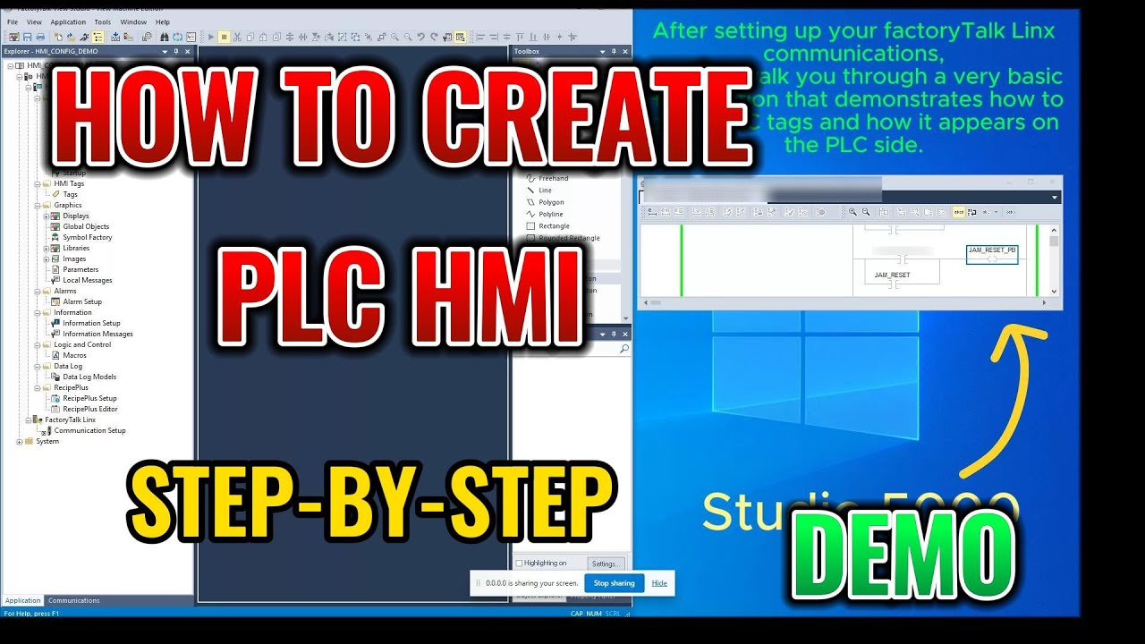 How to create a PLC HMI STEP-BY-STEP Demo - YouTube