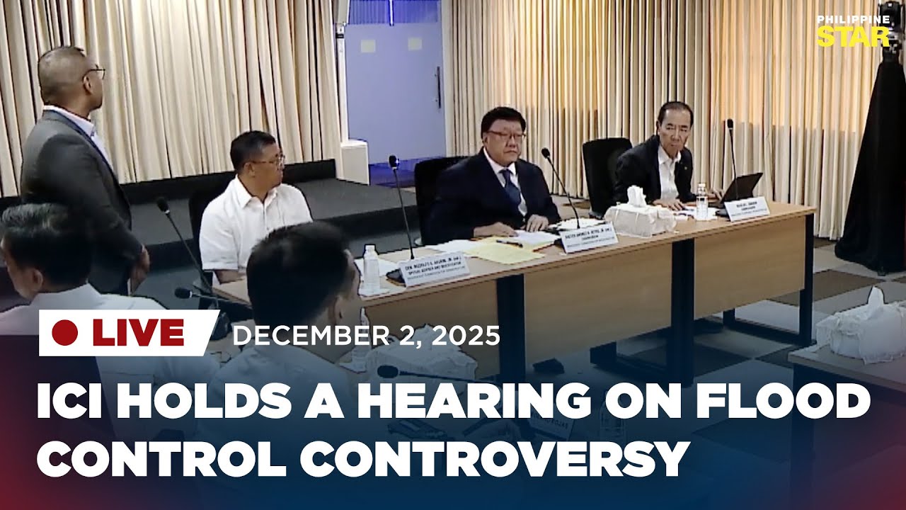 LIVESTREAM: ICI holds hearing on flood control controversy (December 2 ...