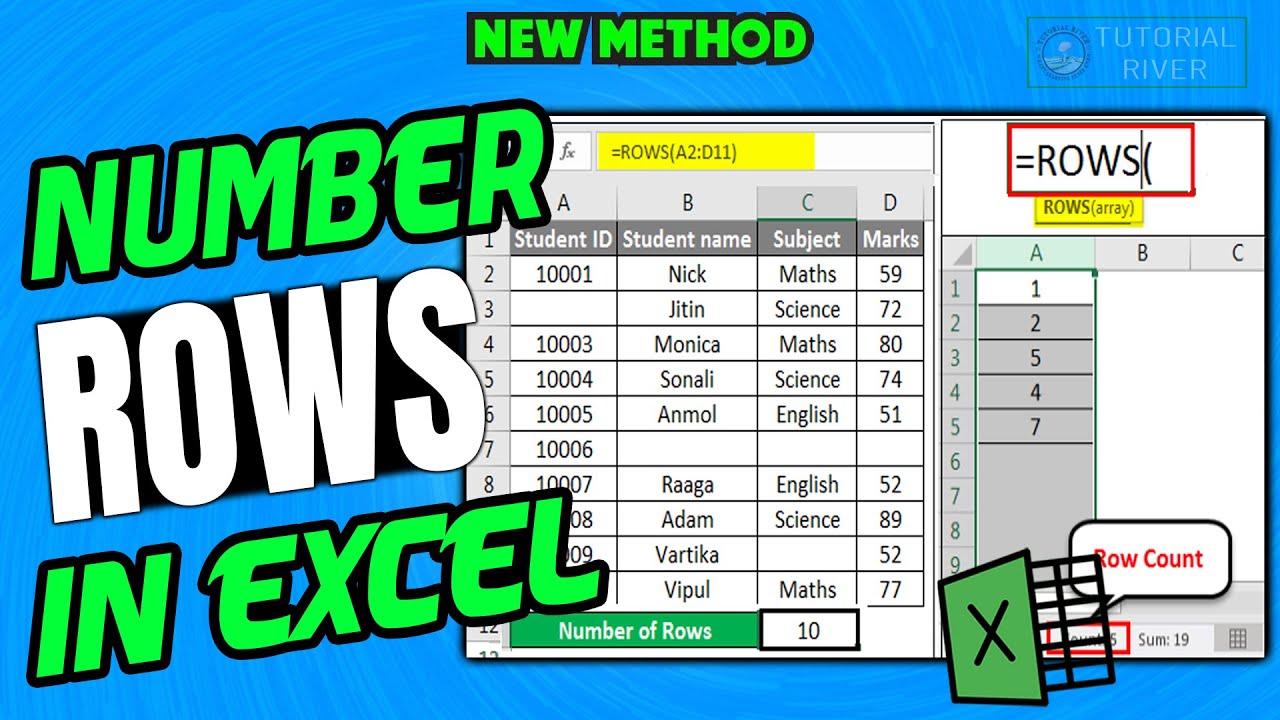 How To Number Rows In Excel Tutorial River YouTube how-to-number-rows-in-excel-tutorial-river-youtube