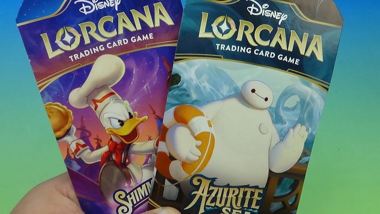 OPENING PACKS OF DISNEY LORCANA TRADING CARDS - YouTube