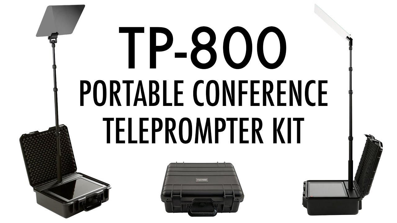 TP-800 Portable Conference Teleprompter Kit with the new dvPrompter ...