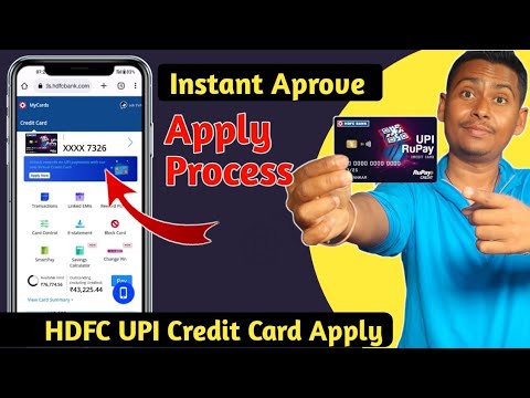 hdfc bank upi rupay credit card apply instant approval | hdfc rupay upi ...