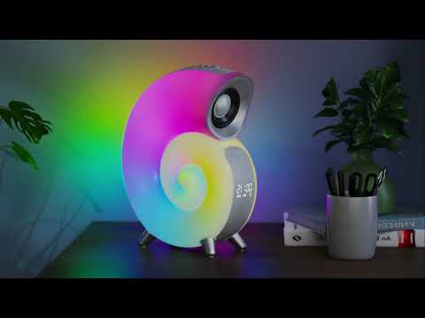 Smart APP 16 millions Color Conch White noise bluetooth music rhythm music lamp alarm clock