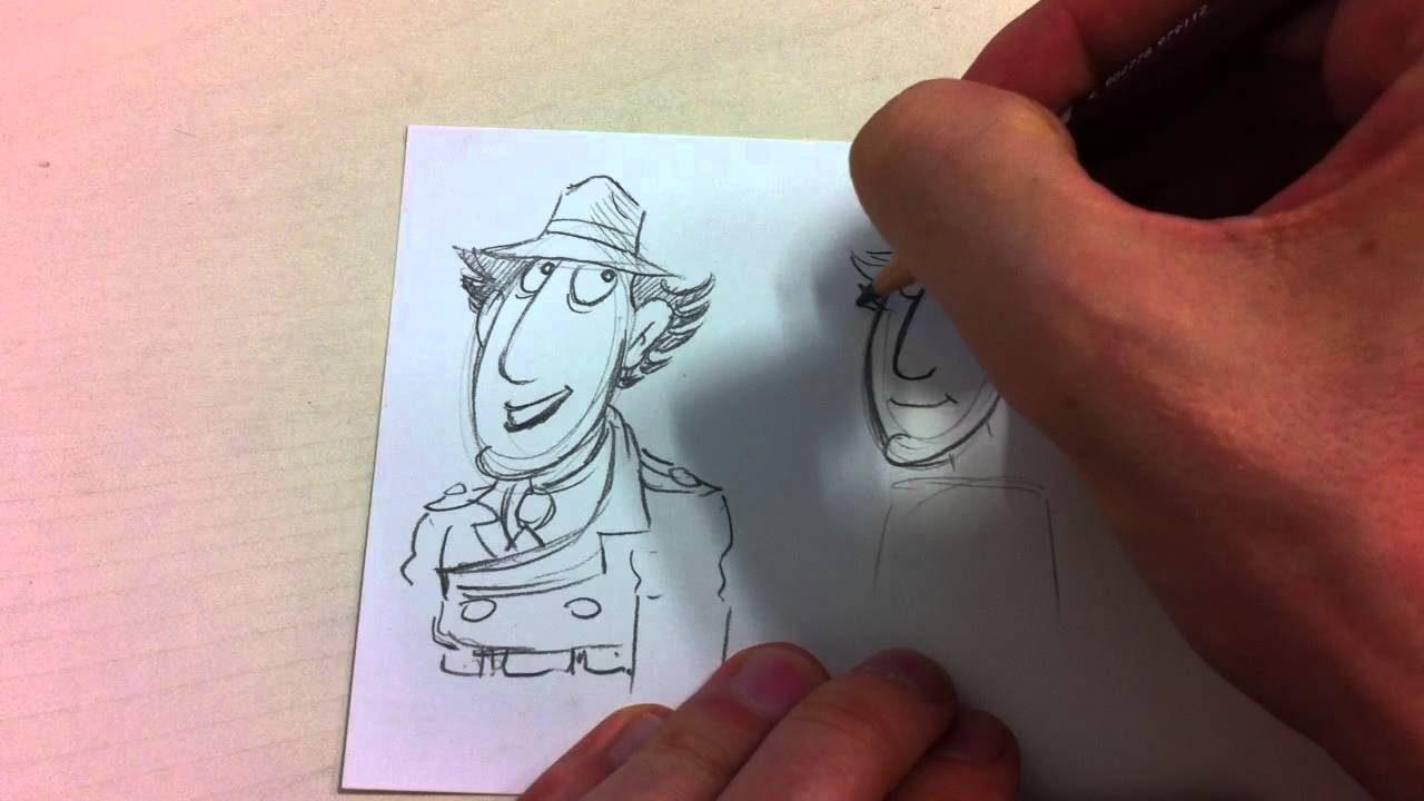 How to Draw Inspector Gadget part 1 - Jim's Cartoon Tube - YouTube