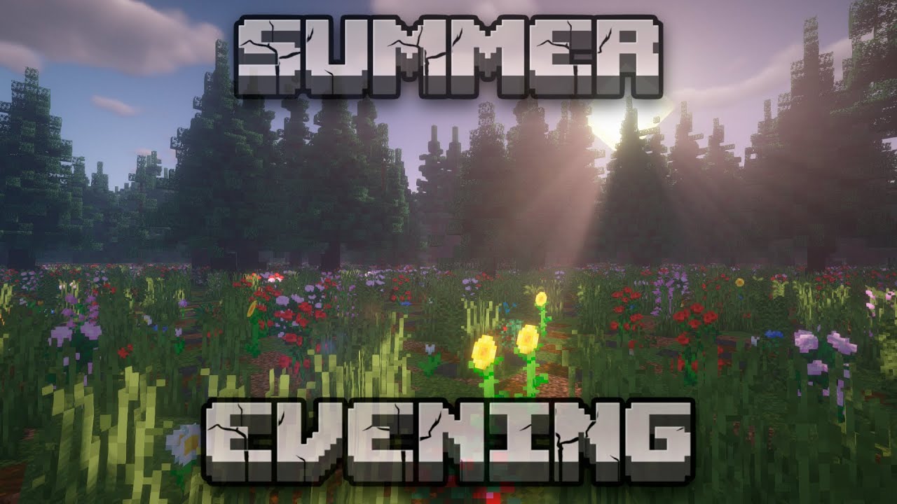 Summer Evening Minecraft Relax Music & Forest Sounds - YouTube