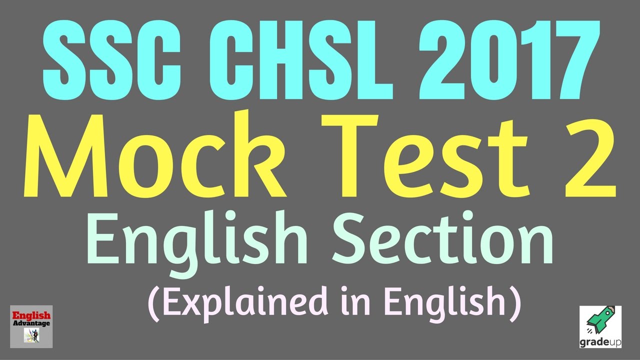 ssc chsl 2017 english preparation | mock test 2 in english - YouTube