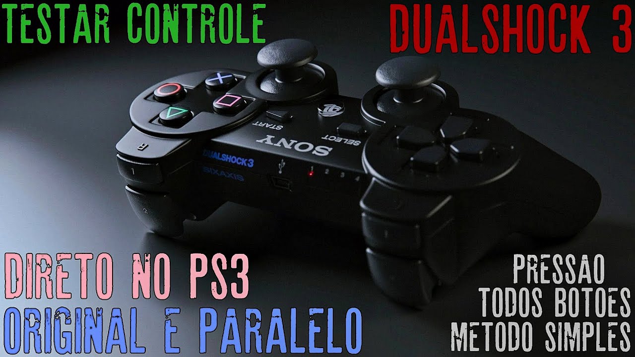 PS3 GamePad Test - Como Testar Controle Joystick PS3 DualShock 3 ...