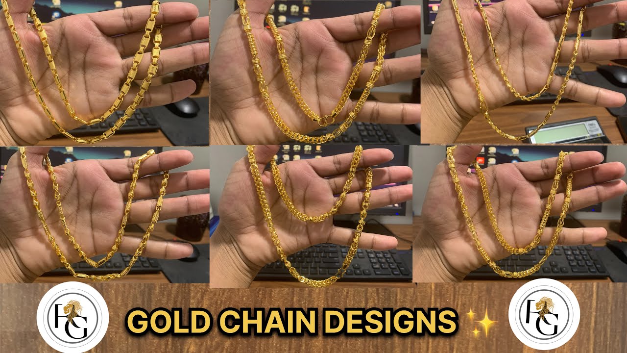 Latest Light Weight Gold Chain Designs For Men - YouTube