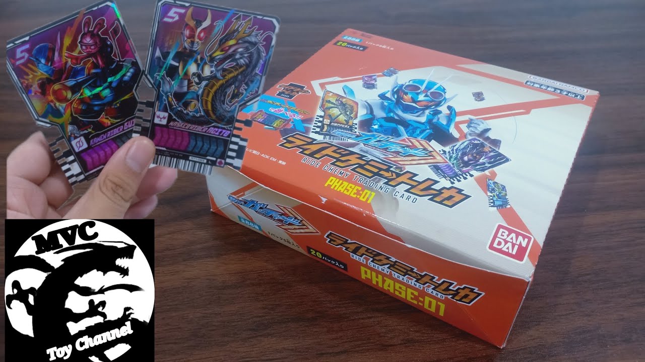 Mở hộp Ride Chemy Card Phase 01 :Mở được các lá L với Kamen Rider Agito ...