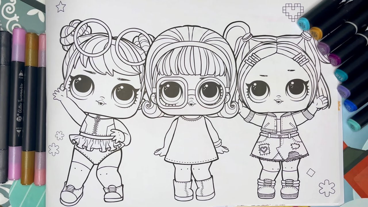 LOL Dolls Coloring with Markers | Learn Colors with LOL Surprise ...