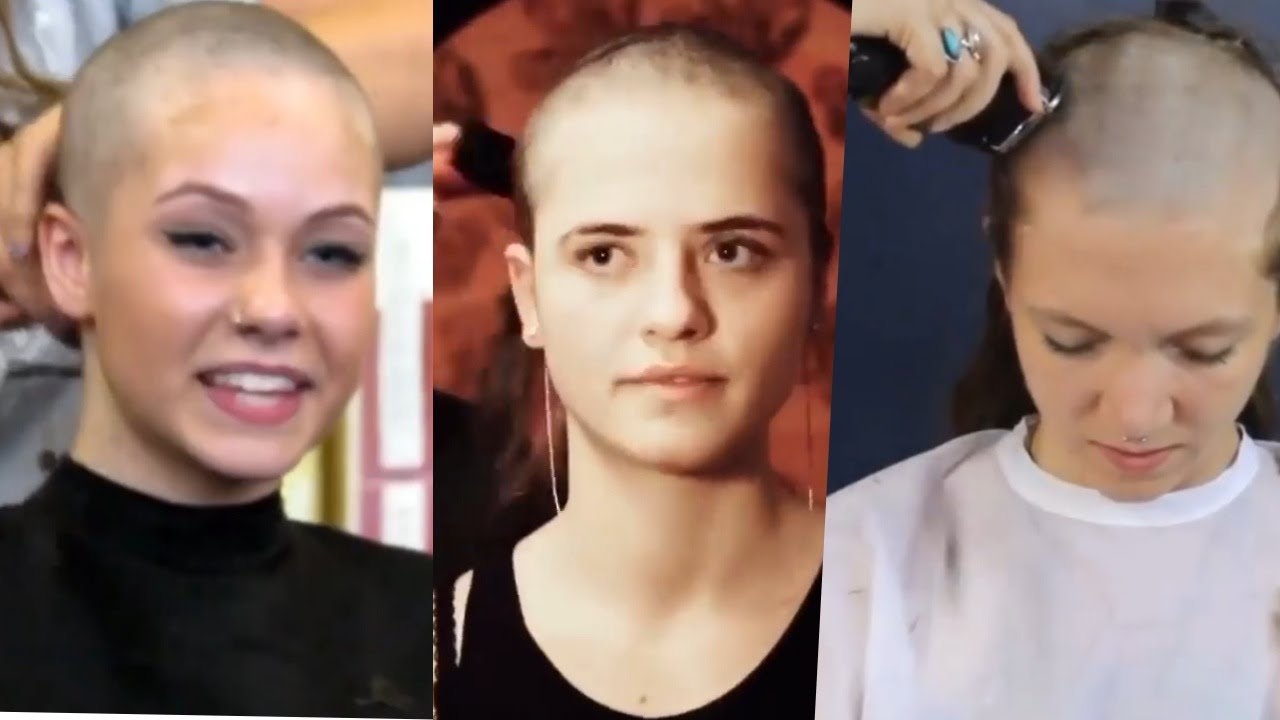 Full Head Shave 2021 / Beautiful Girl New Ladies Heads have 2021 / Bald ...